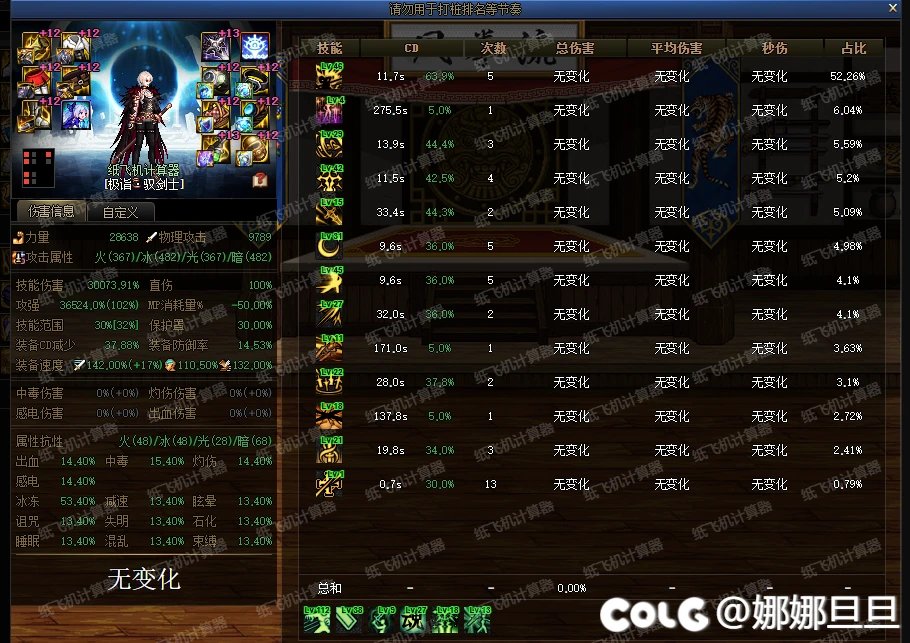 剑宗特化45实测tp鞋不如攻速鞋啊,沃特碧们的Colg,DNF地下城与勇士 - COLG玩家社区